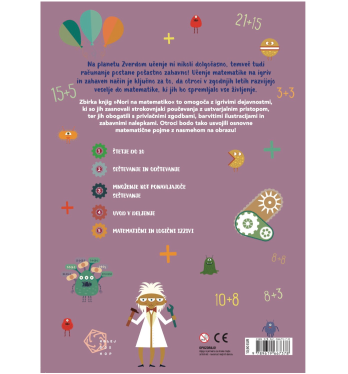 Nori na matematiko pošastno zabavni računi 6-7 let - Kakadu